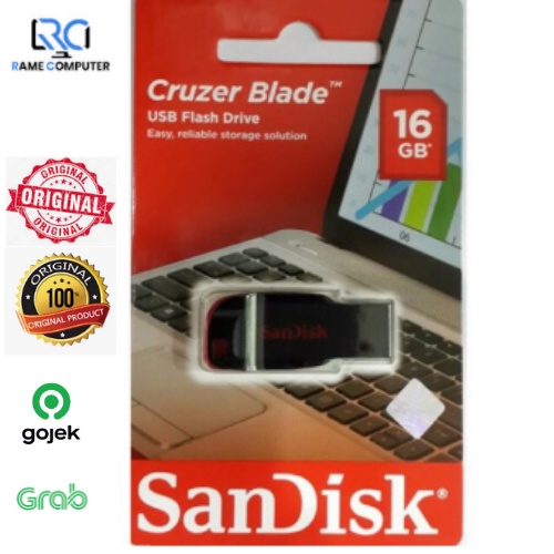 Jual Flashdisk SANDISK 16GB cruzer Blade USB FLASH DRIVE UFD / FD 100% ...