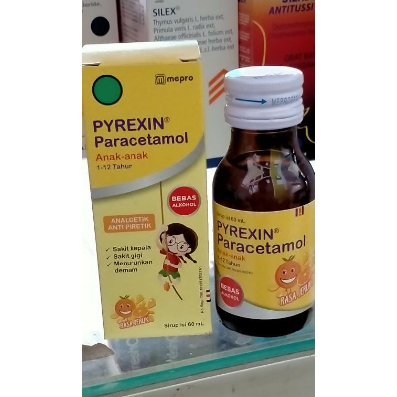 Jual PYREXIN PARACETAMOL SIRUP ANAK" 60 ML | Shopee Indonesia
