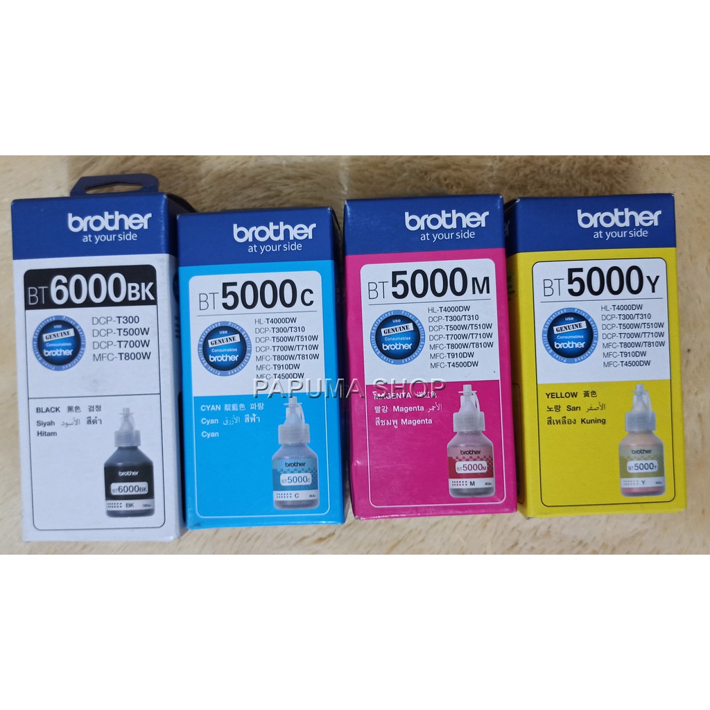 Jual TINTA BROTHER ORIGINAL BT6000BK, BT5000C, BT5000M, BT5000Y BLACK, CYAN, MAGENTA, YELLOW ...