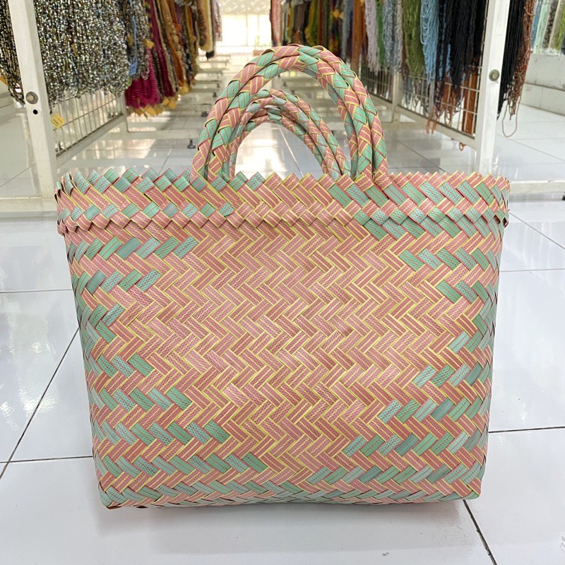Jual tas anyam plastik bali / tas pasar plastik / tas belanja plastik ...