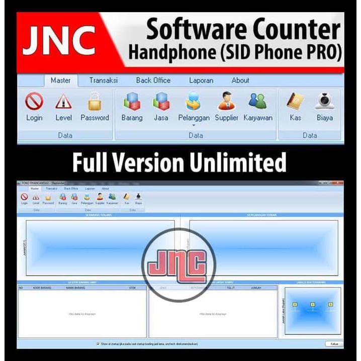 Jual Jnc Software Counter Handphone Sid Phone Pro Retail / Konter Full | Shopee Indonesia