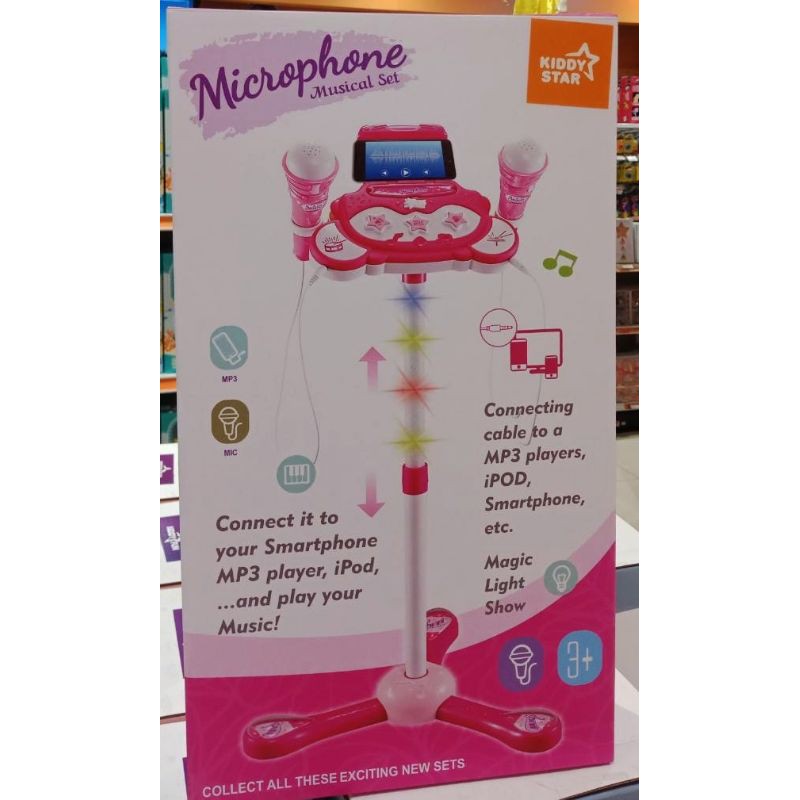 Jual Kiddy Star Microphone Musical Set Mic Mik anak perempuan | Shopee ...