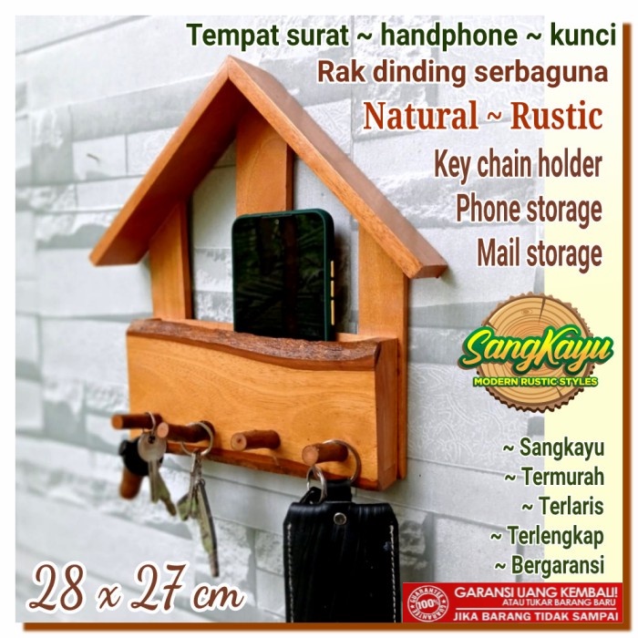 Jual Rak dinding rustic Rak dinding serbaguna kayu Tempat penyimpanan ...