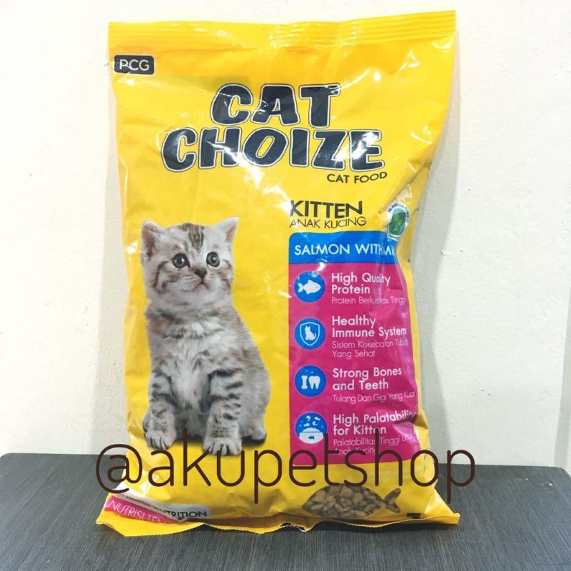 Jual Cat Choize Kitten Salmon 1Kg (KUNING) KHUSUS EKSPEDISI | Shopee ...