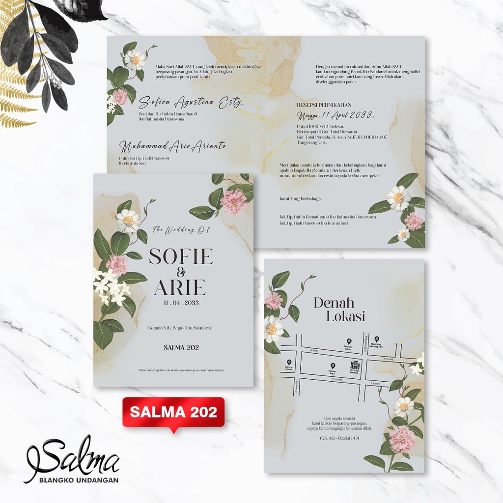 Jual Salma 202 | Blangko Undangan | Undangan Print | Undangan Kosong | Undangan | Undangan ...
