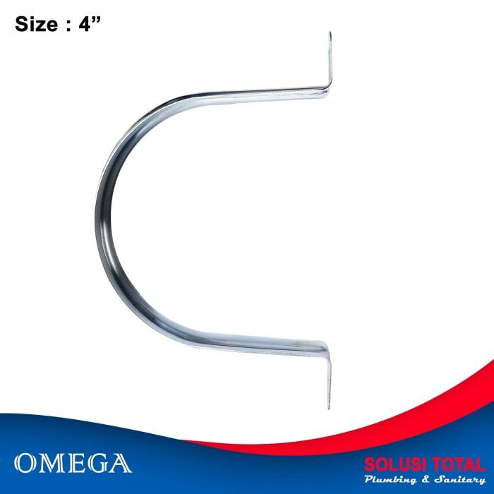 Jual Klem Besi Tebal Ukuran 4 Inch 4" Omega Lokal Galvanis Seng ...