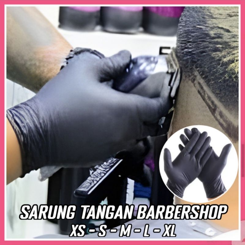 Jual Sarung Tangan Karet Latex Hitam Barbershop Elastis Nyaman Dipakai ...