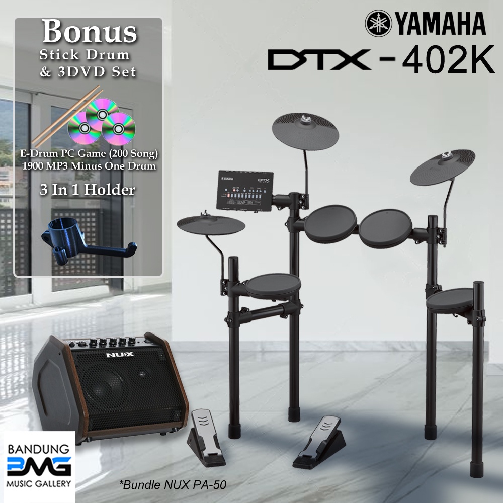 Jual Yamaha DTX402 Drum Elektrik + Ampli / DTX402K / DTX 402 / DTX 402K ...