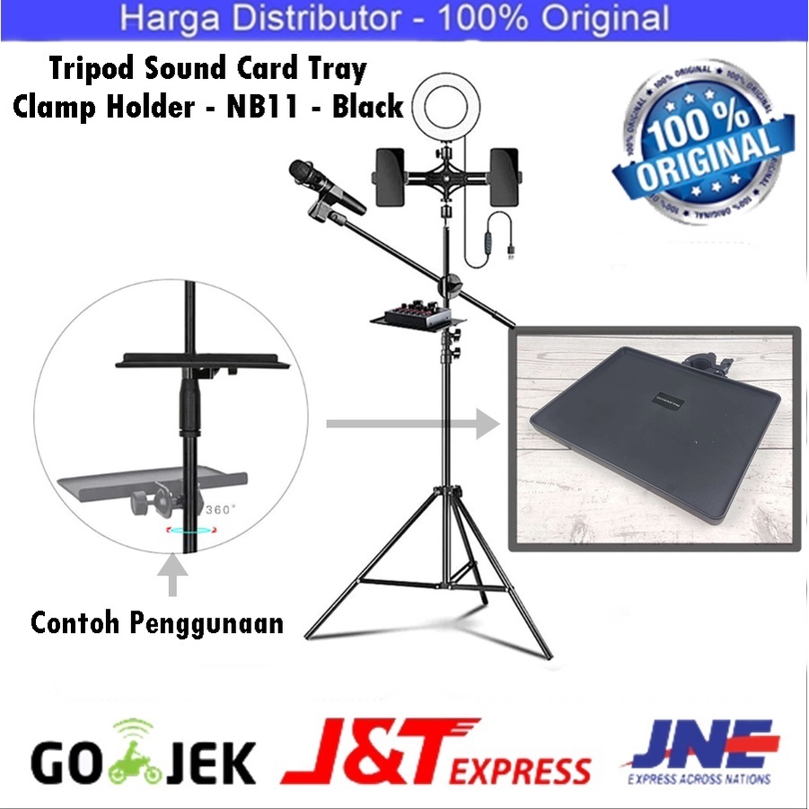 Jual ALITER Tripod Sound Card Tray Clamp Holder - NB11 NB12 | Shopee Indonesia