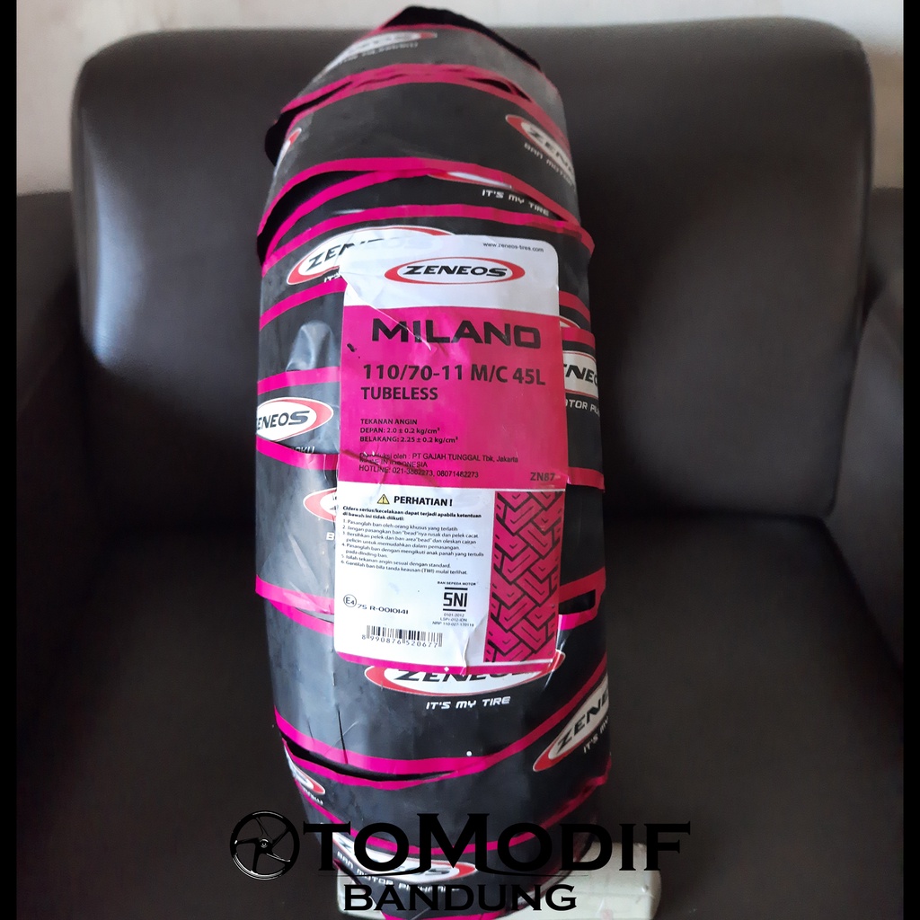 Jual Ban Motor Zeneos Milano Tubeless 110/70-11 M/C 45L ZN87 (Vespa) | Shopee Indonesia