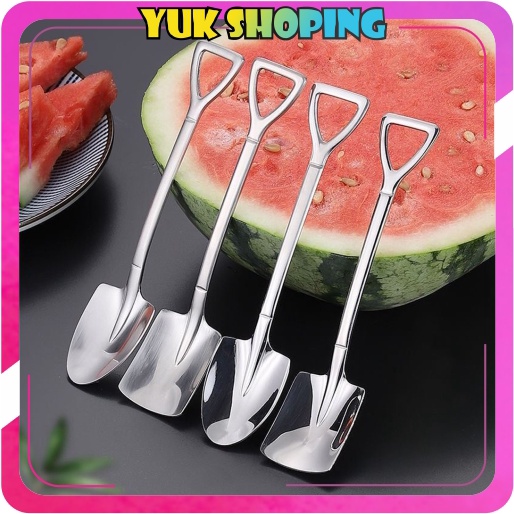 Jual YUKSHOPING Sendok Dessert Model Sekop Bahan Stainless R754 ...