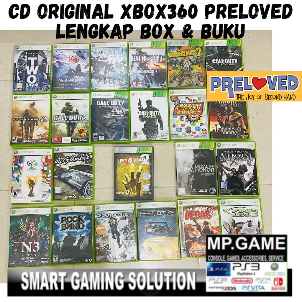 Jual Kaset CD Original Game XBOX 360 Preloved Seken Lengkap Box ...