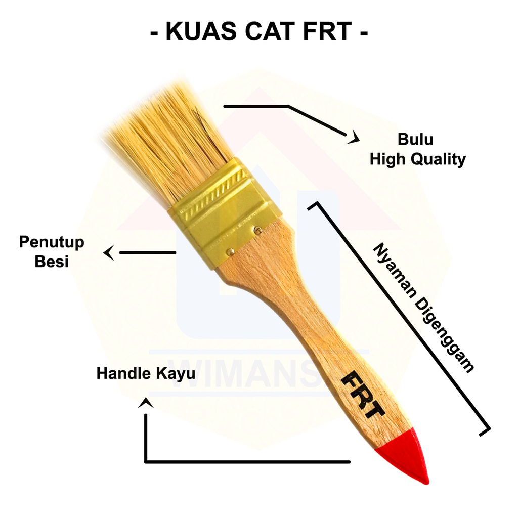 Jual KUAS CAT 933 FRT - GAGANG KAYU | Shopee Indonesia