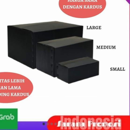 Jual kardus packing box plastik uk.60x30x40 - tahan air - hitam - BESAR ...