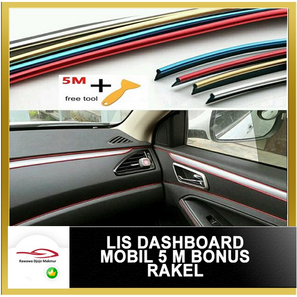 Jual LIST DASHBOARD Trim Mobil Interior Dekorasi Lis 5 Meter 5m Bonus ...