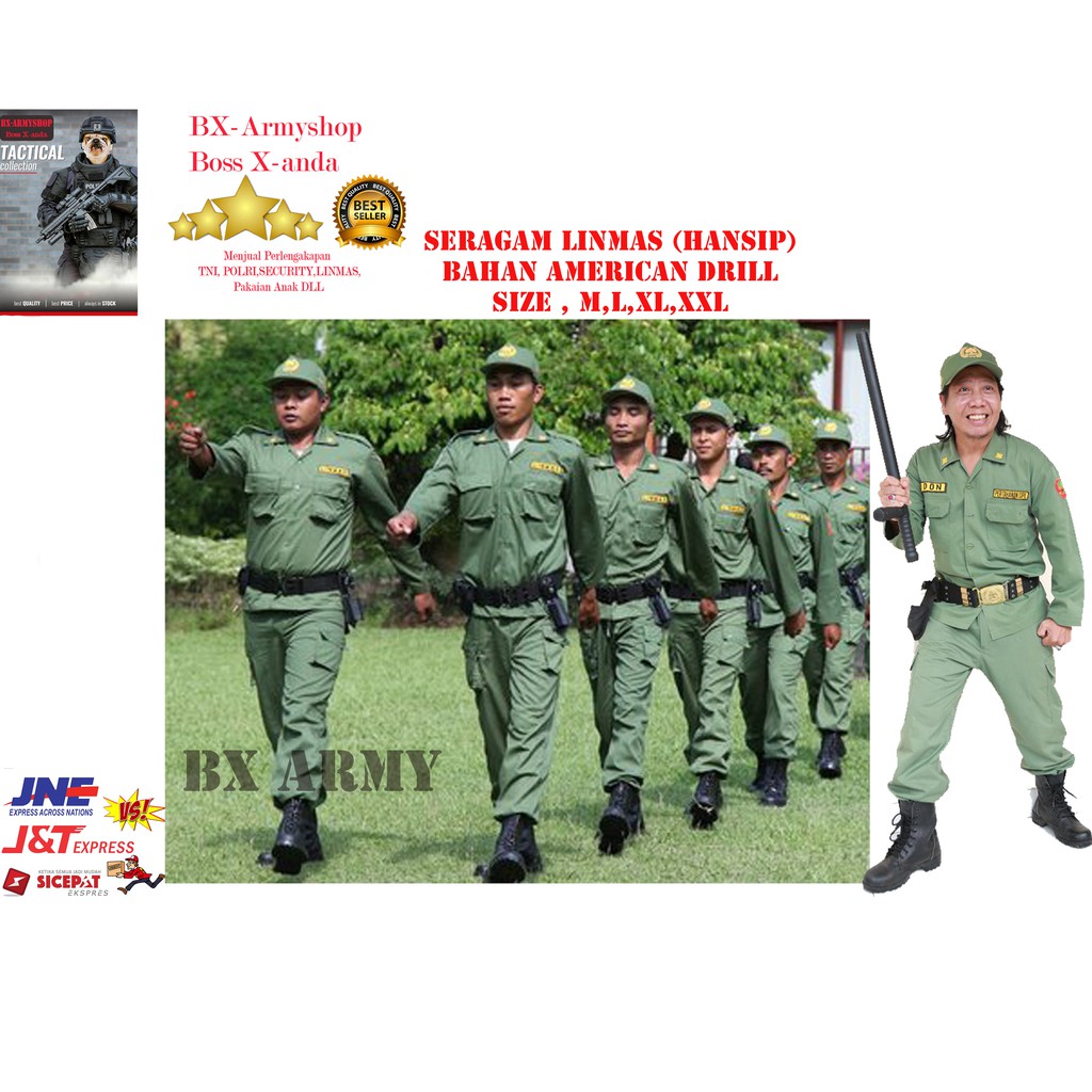 Jual SERAGAM LINMAS BAJU HANSIP SETELAN HANSIP MURAH | Shopee Indonesia