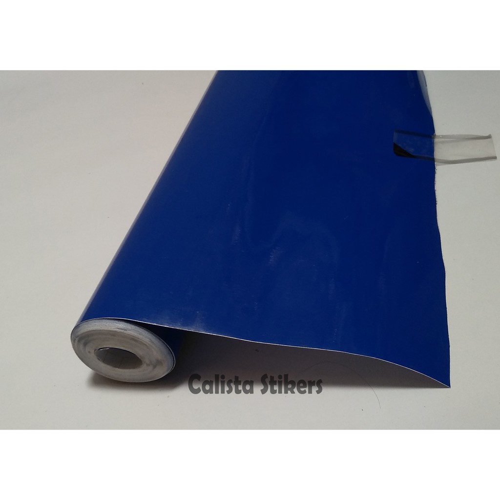 Jual Stiker Skotlet Biru cobalt Glossy ,,,,,lebar atau tinggi Stiker ...