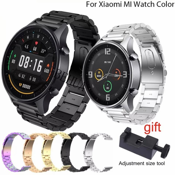 Jual STRAP TALI JAM TANGAN BESI STAINLESS STEEL SMARTWATCH MI WATCH ...
