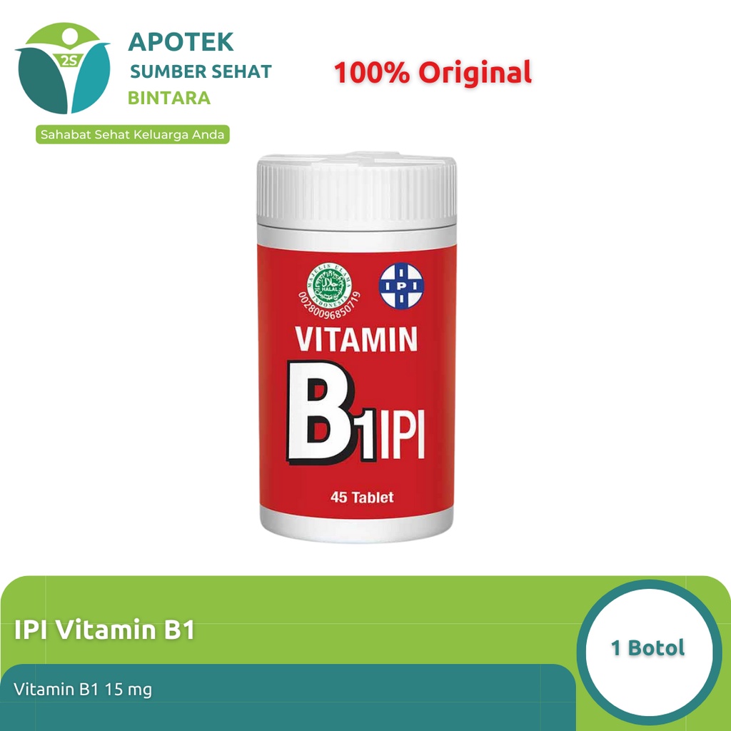 Jual IPI Vitamin A B1 B12 B Komplek C D E Zinc Magnesium 1 Botol ...