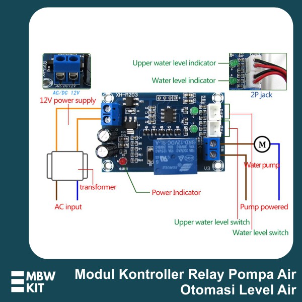 Jual Modul Pompa Air Otomatis Relay Water Level Relay Controller ...