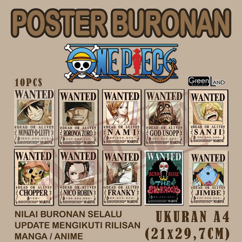 Jual Poster BURONAN ONE PIECE 1 SET | Shopee Indonesia