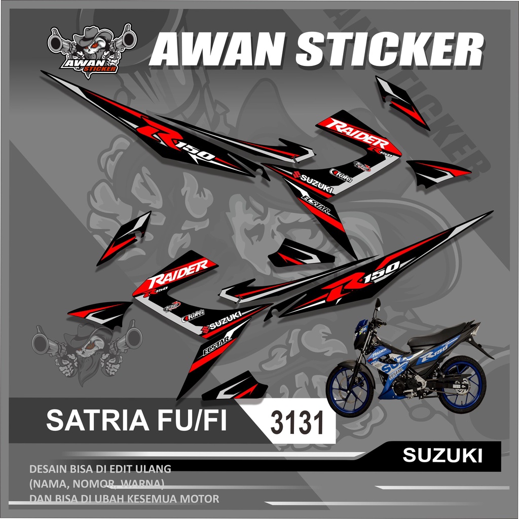 Jual sticker striping satria fu/fi new SUZUKI SATRIA FU 3128 sticker ...
