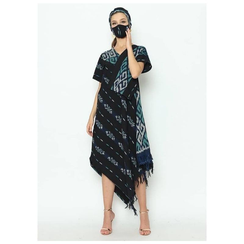 Jual DRESS TENUN WANITA ETNIK BAJU KONDANGAN KEKINIAN | Shopee Indonesia