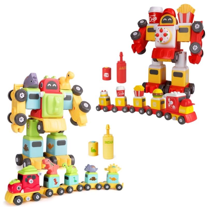 Jual DIY Duplo Train Set Robot Steam Toys Blocks | Shopee Indonesia