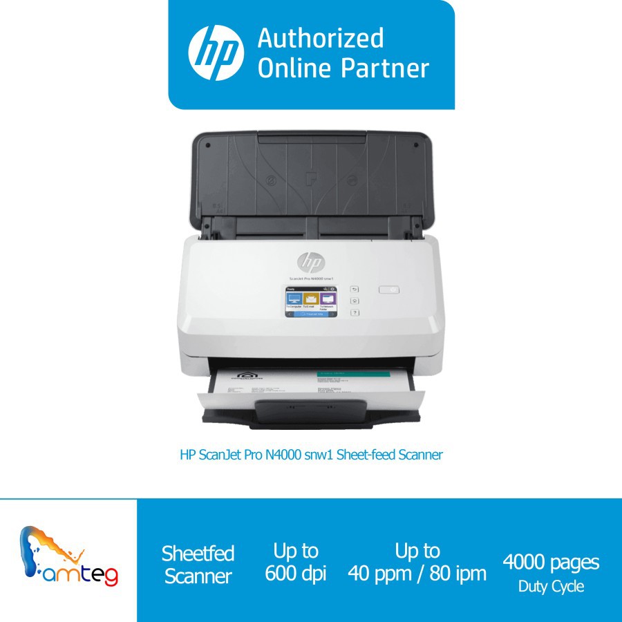 Jual HP ScanJet Pro N4000 snw1 Sheetfed Scanner Duplex ADF | Shopee ...