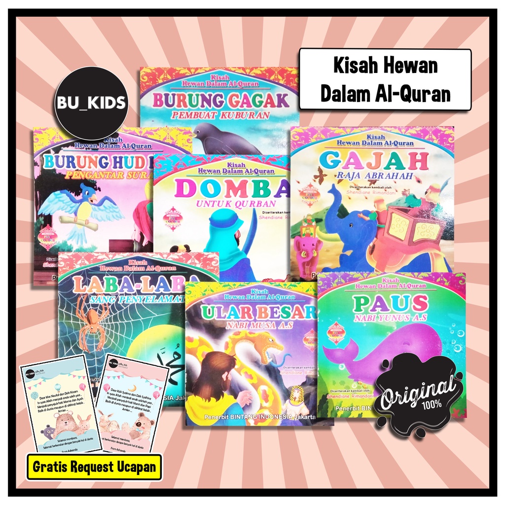 Jual Buku Cerita Anak - Kisah Hewan Dalam Al-Quran | Shopee Indonesia