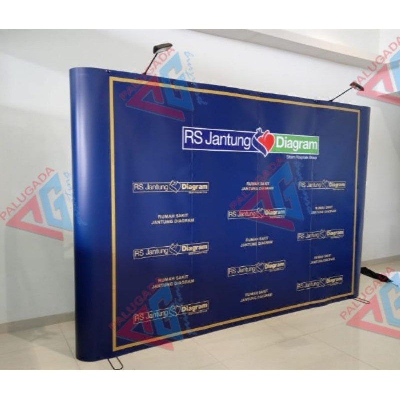 Jual Backwall Portable Straight 3x4 (Include Printing) | Shopee Indonesia