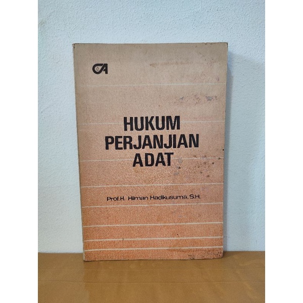 Jual Buku hukum perjanjian adat oleh prof. H. hilman hadikusuma S.H. | Shopee Indonesia