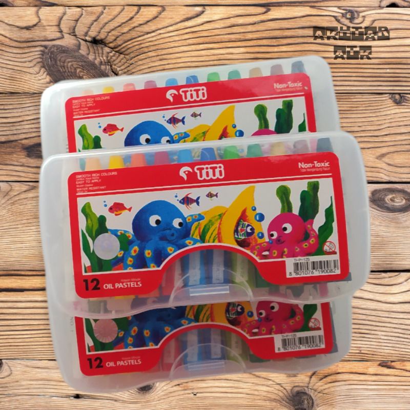 Jual Crayon Titi 12 Warna / Oil Pastel Titi 12 Colors / Original Titi ...