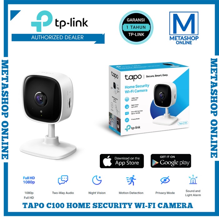 Jual TP-LINK Tapo C100 Home Security Wi-Fi IP Camera CCTV Wireless TPLINK | Shopee Indonesia