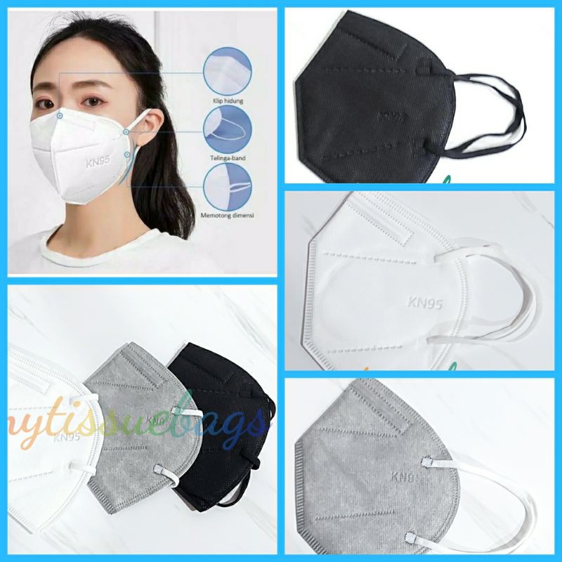 Jual Masker 5 ply KN95 HITAM / HITAM Masker | Shopee Indonesia