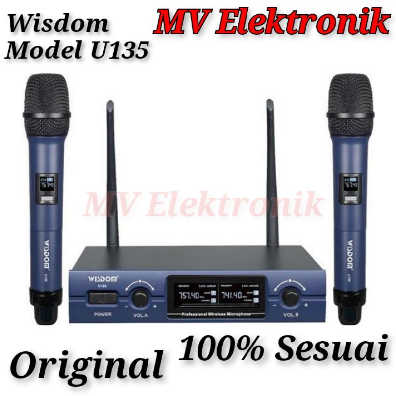 Jual Mic Wireless Wisdom U135 Original Microphone Mic Wireless U 135 ...