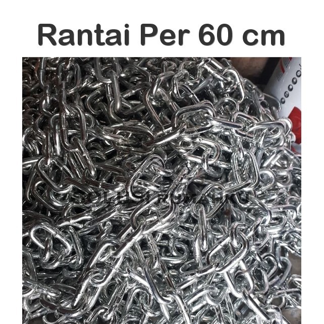 Jual READY STOCK ! PER 60 CM #2 RANTAI BESI 3/16" 5 MM / RANTAI KAPAL ...