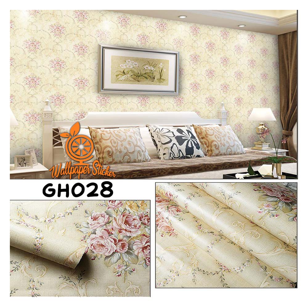 Jual (COD) Bhumi Furnitur Wallpaper Stiker Dinding Bahan PVC Anti Air ...