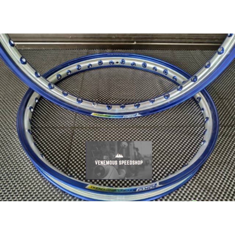 Jual Velg Alumunium Yoko Two Tone Blue/Silver 120x17 Original Made In ...