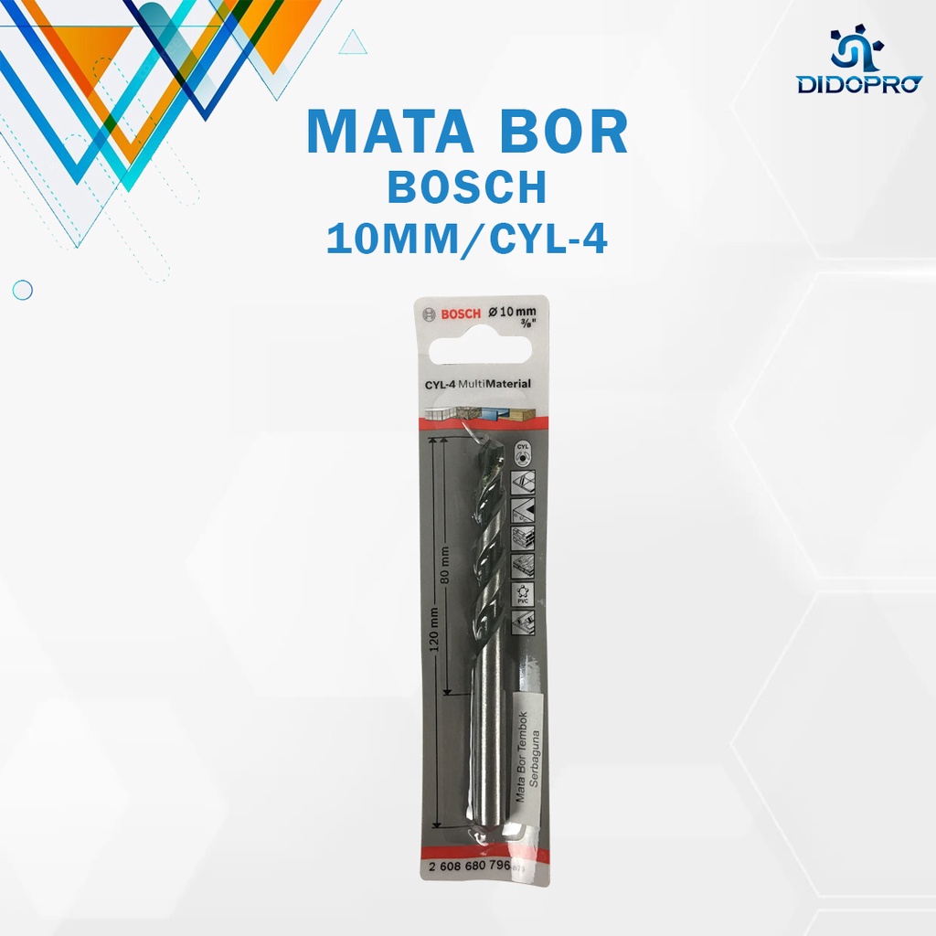 Jual BOSCH Mata Bor Tembok / Granite Beton Besi Kayu CYL-4 10mm 10 mm ...