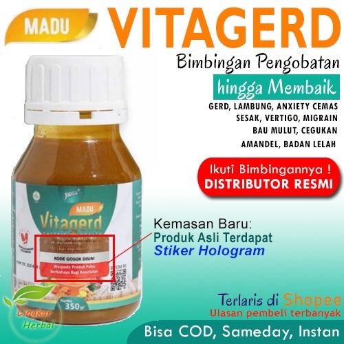 Jual Madu VITAGERD Herbal GERD dan Asam Lambung Original Asli Ori ...