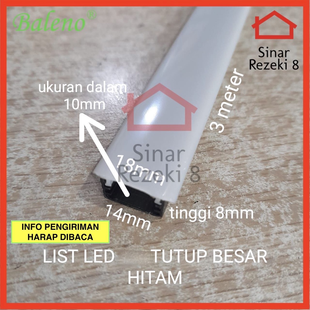Jual List Lampu LED Strip Rumah 1M / Cover Aluminium Casing Lis Housing ...