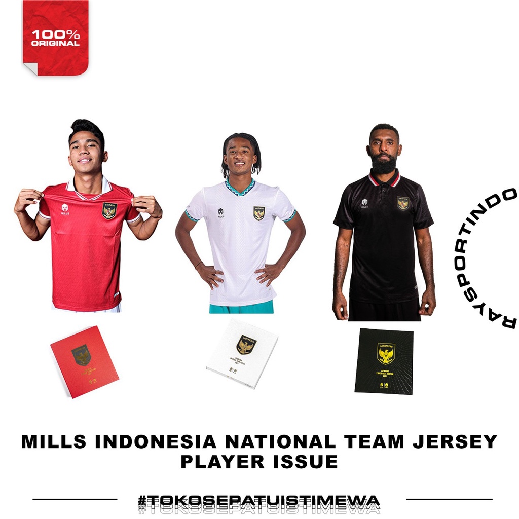 Jual JERSEY TIMNAS INDONESIA MILLS PLAYER ISSUE 3 WARNA | Shopee Indonesia