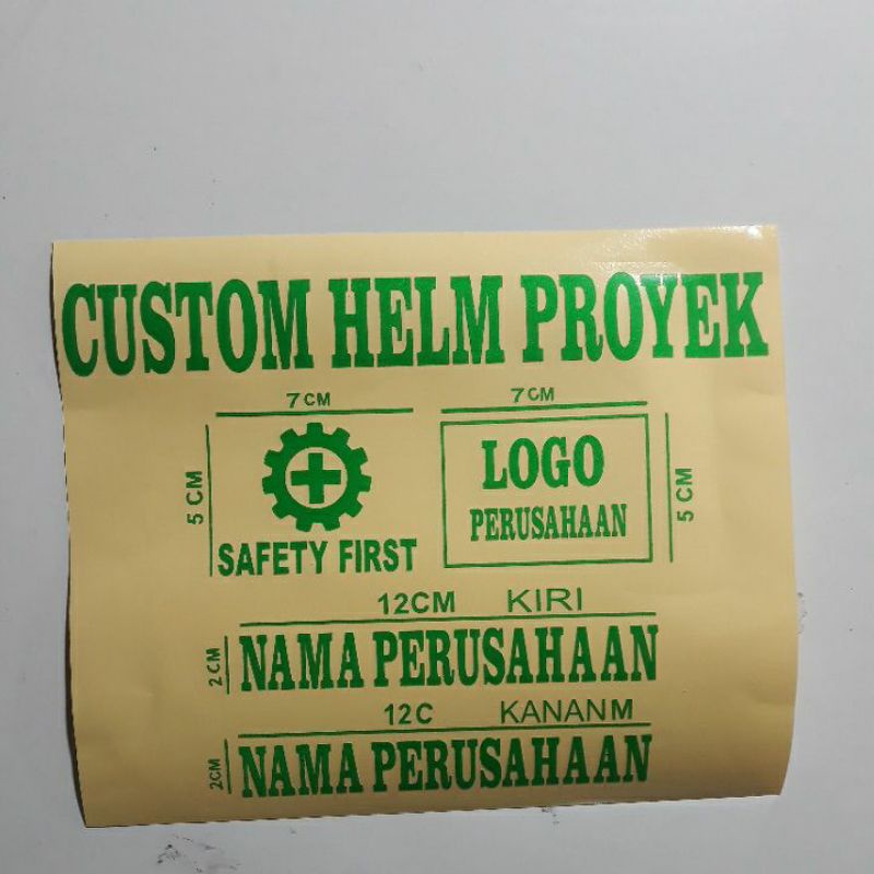 Jual CUSTOM STIKER CUTTING SAFETY K3 HELM PROYEK | Shopee Indonesia