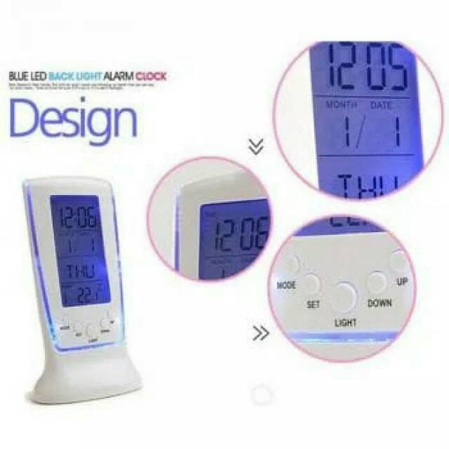 Jual Jam Alarm Digital Clock Led Temperature Suhu Calender Display ...