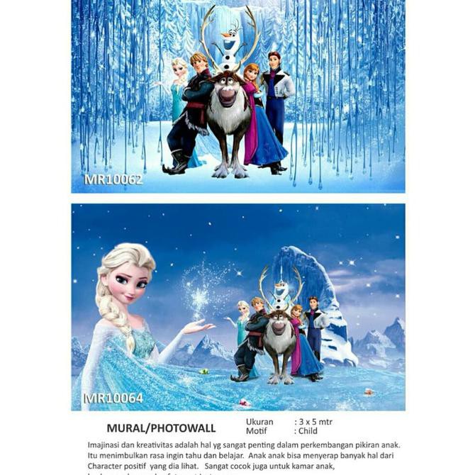 Jual Wallpaper Dinding Photowall Motif Frozen Elsa 3D Putridamalia29 ...
