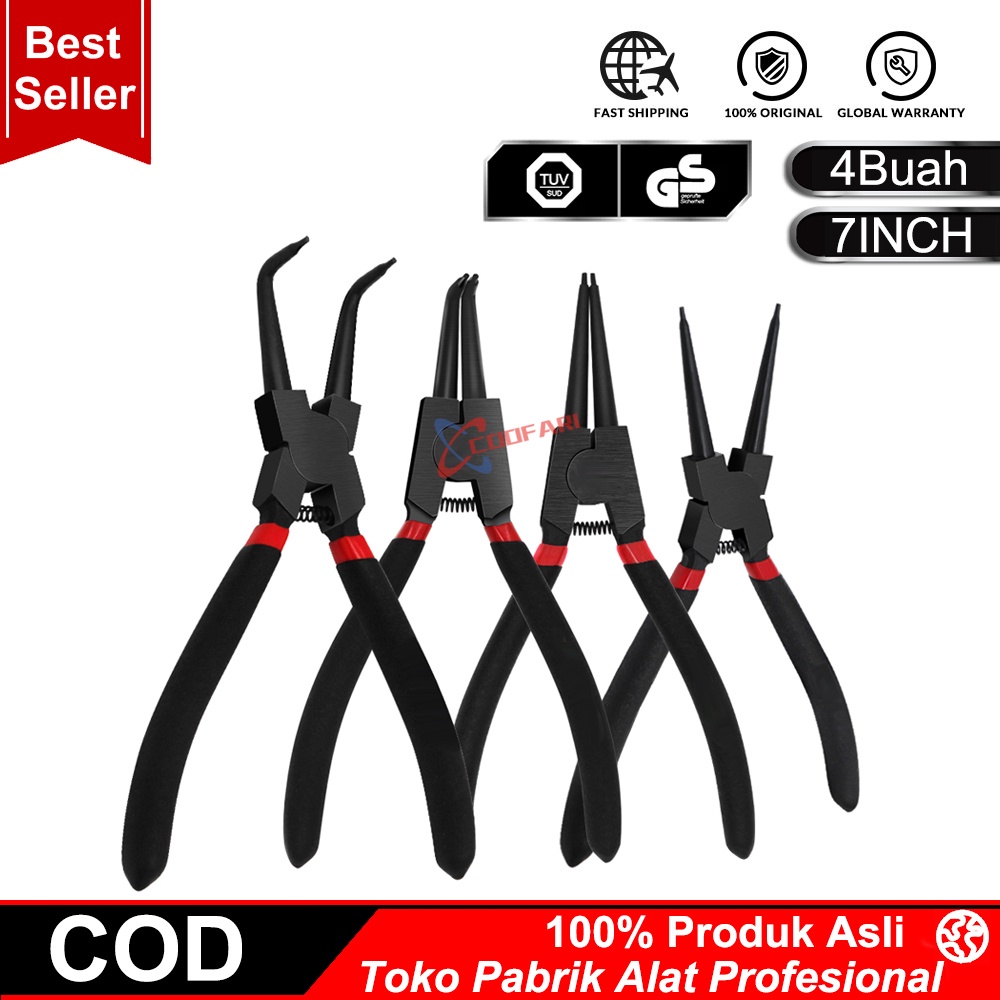 Jual 4 pcs Tang Circlip tang snap ring set 7 Inch Set Tang Circlip ...