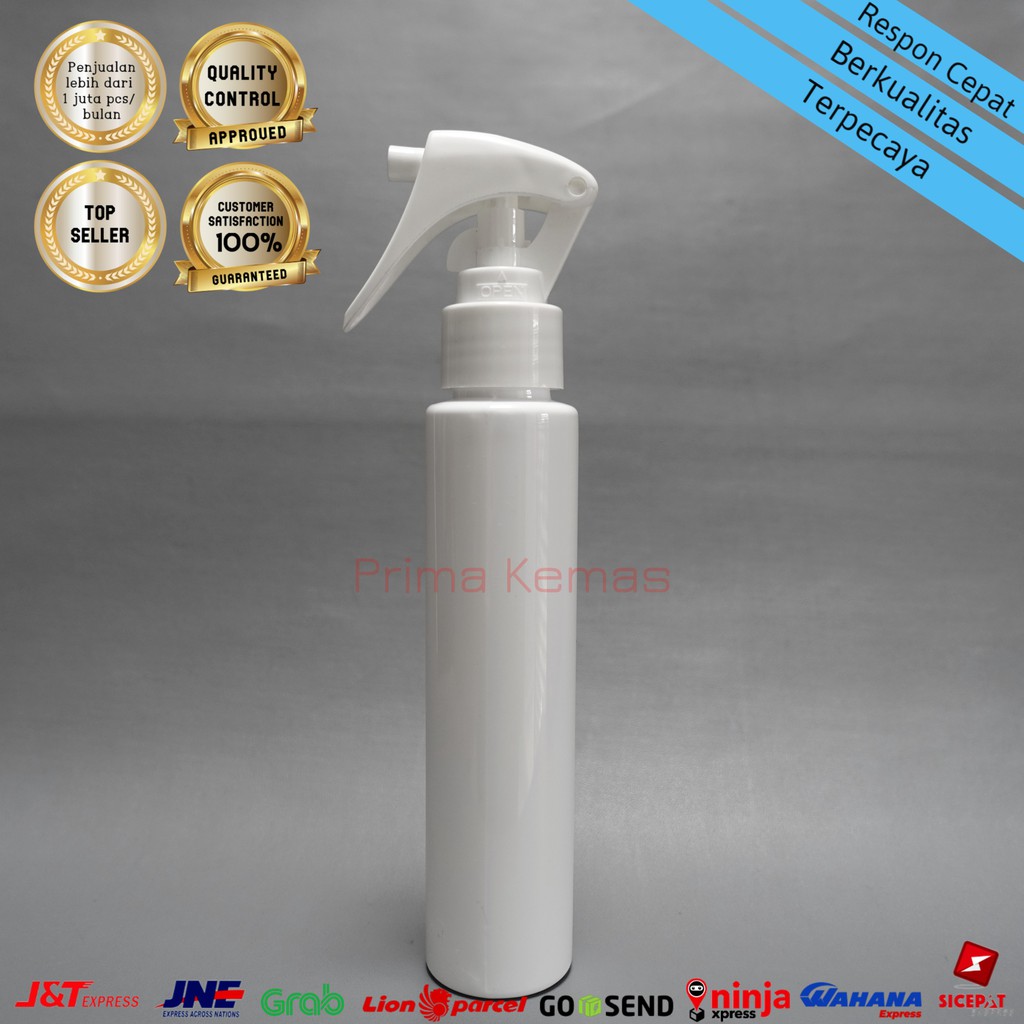 Jual Botol Trigger Spray 100 ml - botol kosmetik 100 ml - botol skincare Pet Tub H 100 ml Putih ...