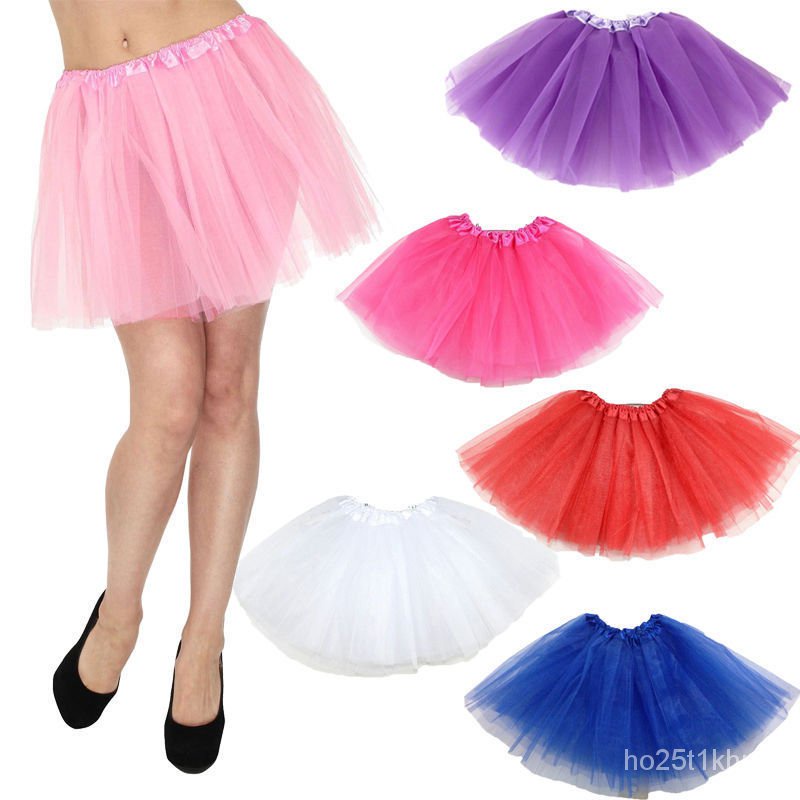 Jual Women Vintage Tulle Skirt Short Tutu Mini Skirts Adult Fancy ...