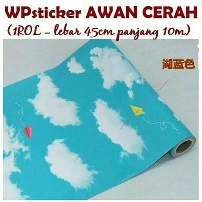 Jual WALLPAPER AWAN CERAH PESAWAT 45CM X 10MTR ~ WALLPAPER STICKER ...